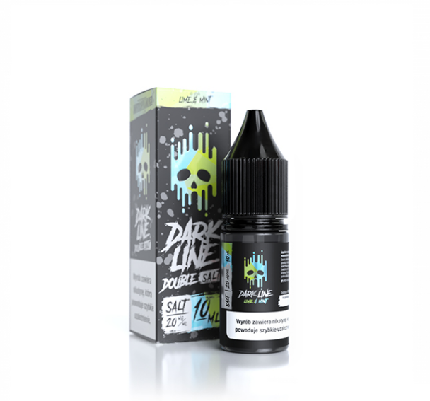 Liquid Dark Line Double Salt 10ml Lime Mint 20mg - DRV DISTRIBUTION - Hurtownia vape